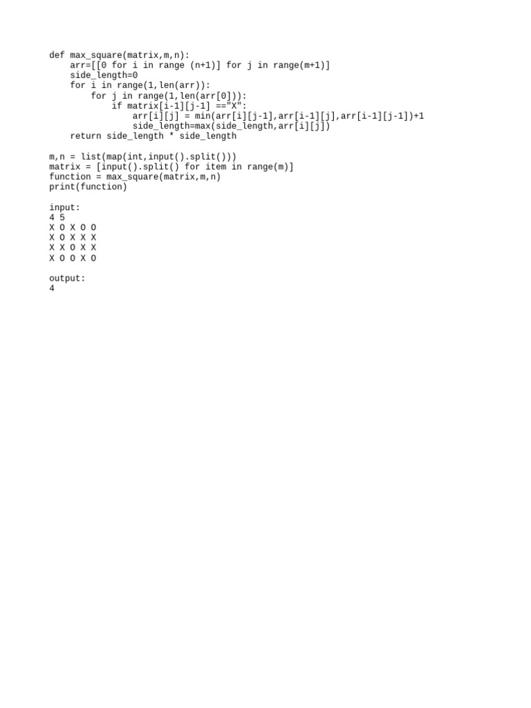 Area of Square Python | PDF Area of Square Python | PDF