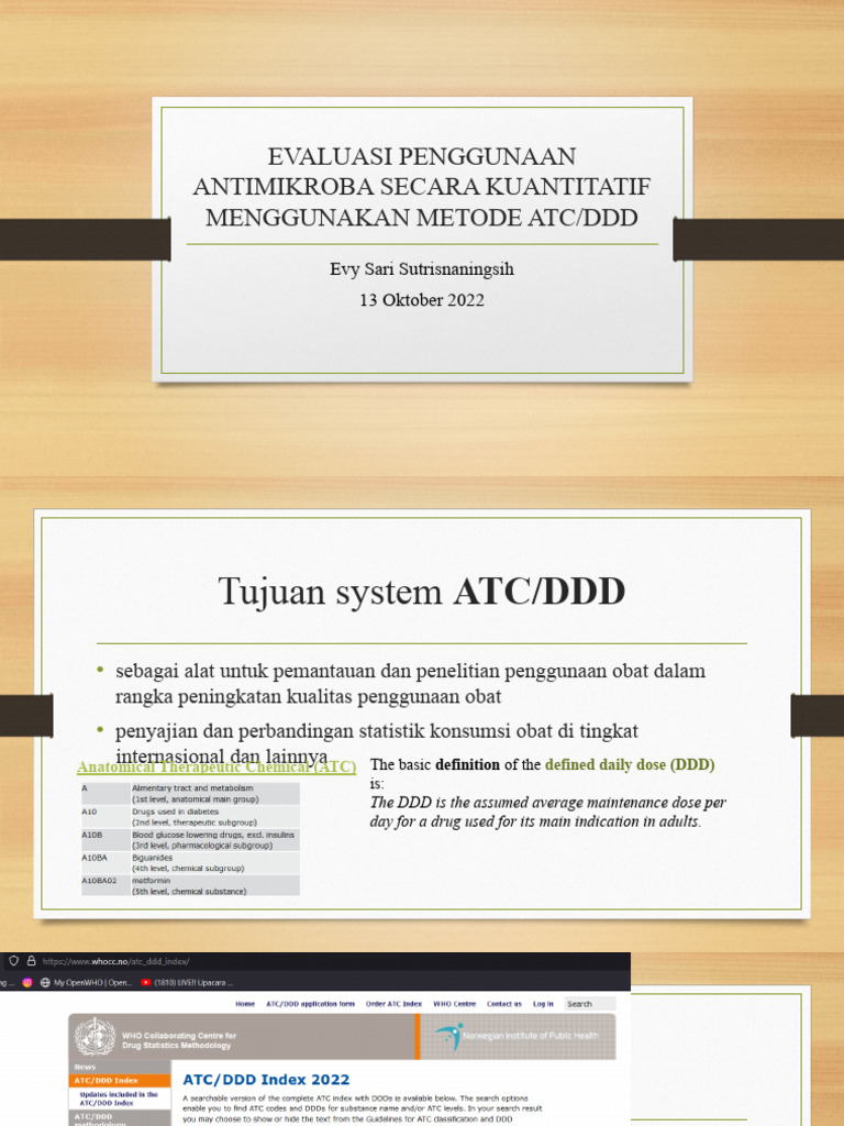 Evaluasi Penggunaan Antimikroba Secara Kuantitatif Menggunakan Metode Atc | PDF