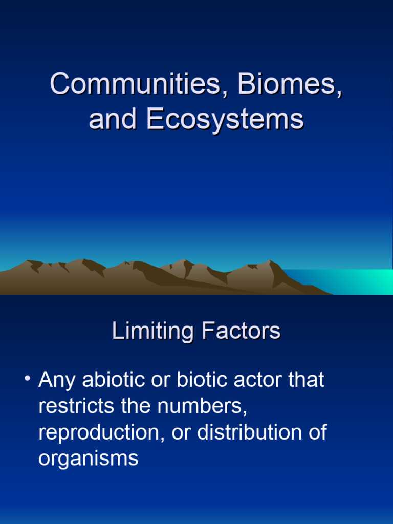 Communities, Biomes, and Ecosystems | PDF | Ecosystem | Natural Environment