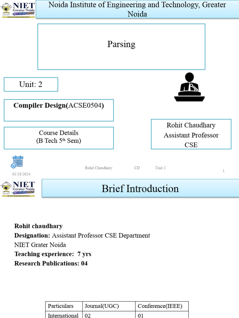 Unit 2 Pdf Parsing Formalism Deductive 