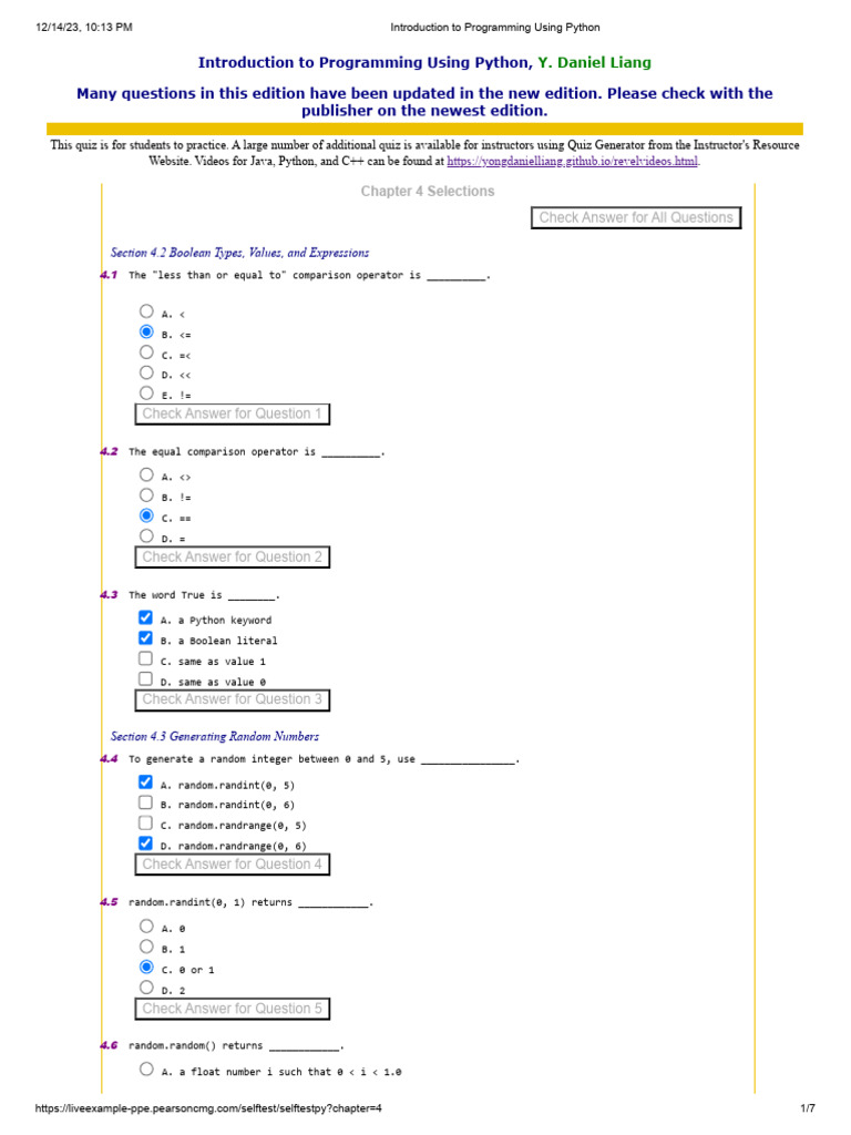 4 Introduction To Programming Using Python Pdf Boolean Data Type 