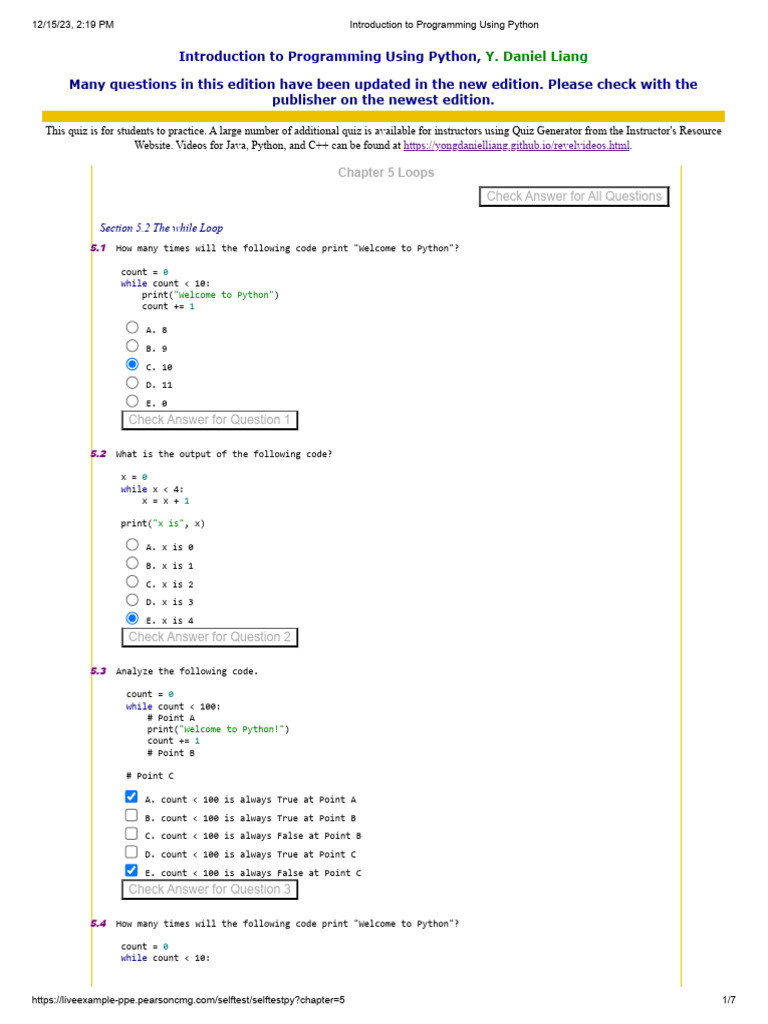 5 Introduction To Programming Using Python Pdf Control Flow