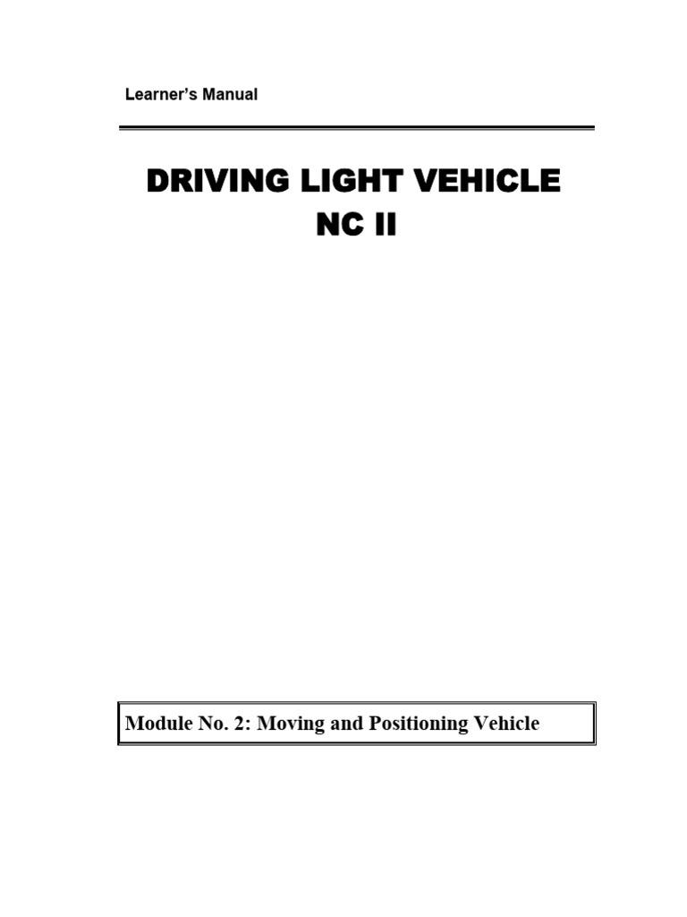 Moving and Positioning Vehicle | PDF | Manual Transmission | Clutch