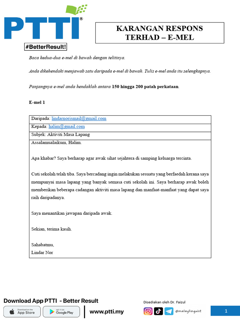 Karangan E-Mel | PDF