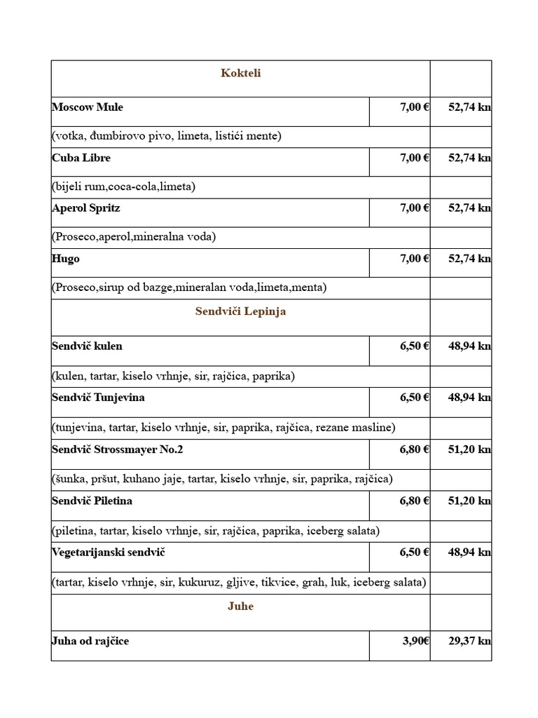 Strossmayer Cjenik 10 23 | PDF