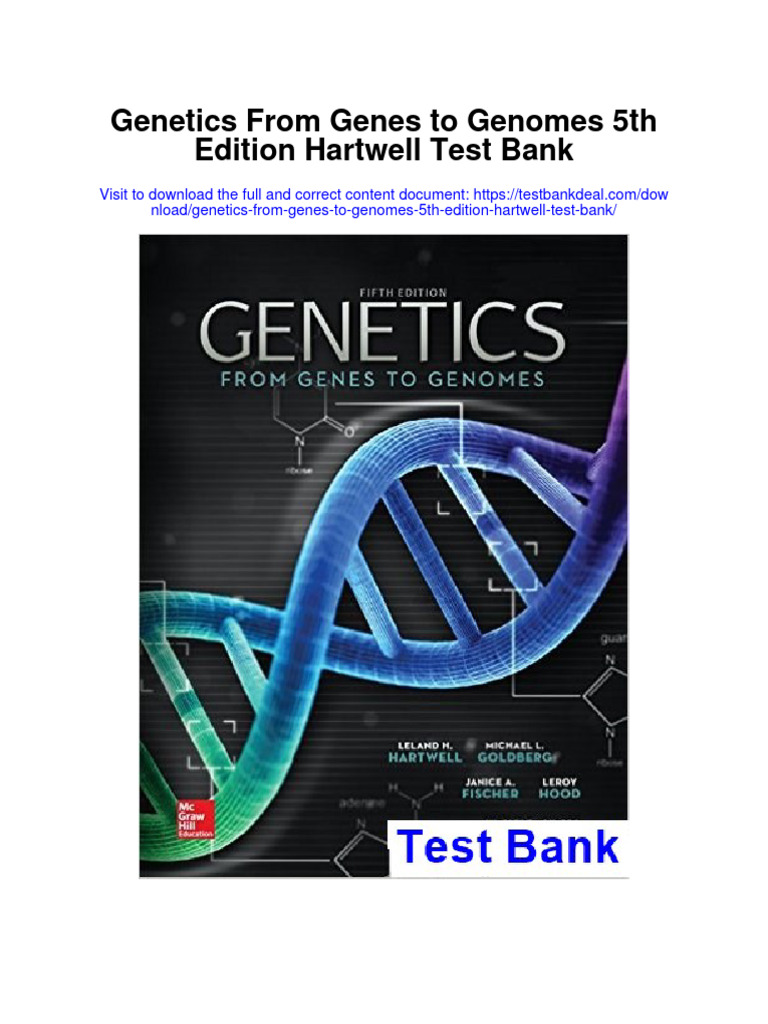 Instant Download Genetics From Genes To Genomes 5th Edition Hartwell ...