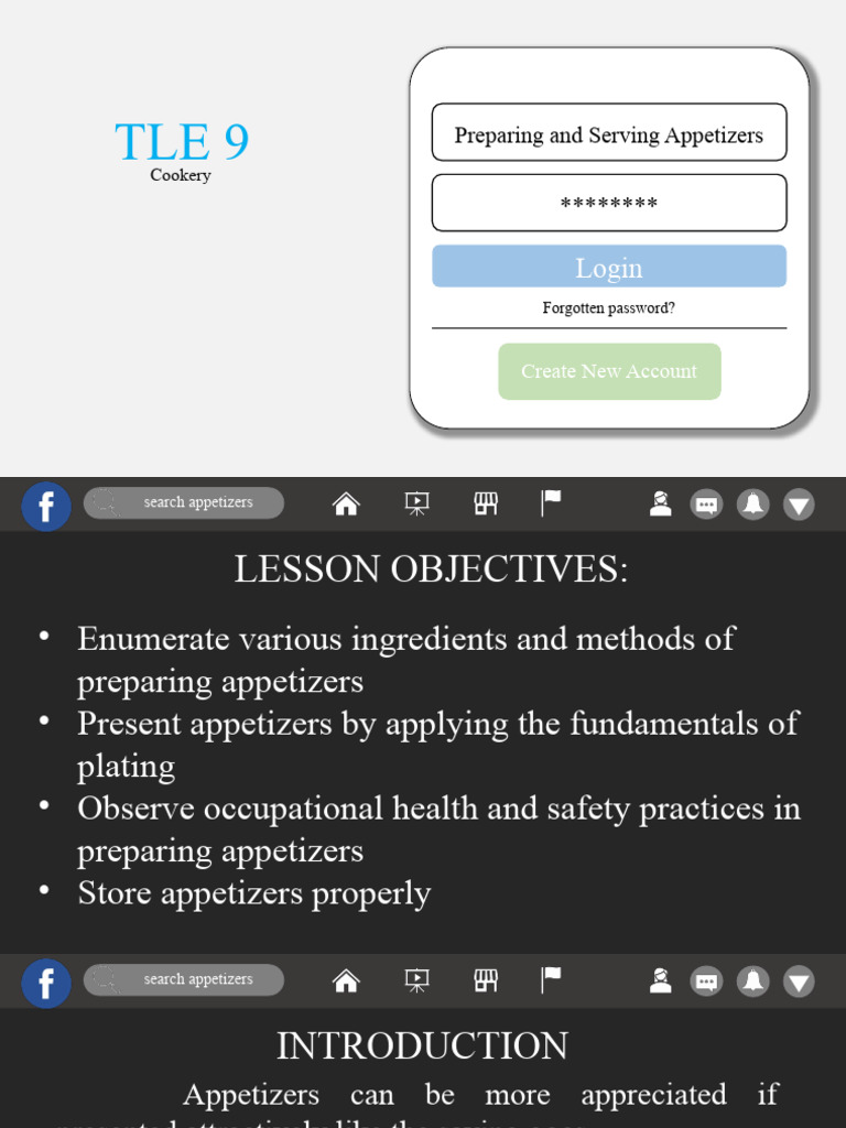 TLE 9 Lesson 2 Continuation | PDF | Hors D'oeuvre | Foods