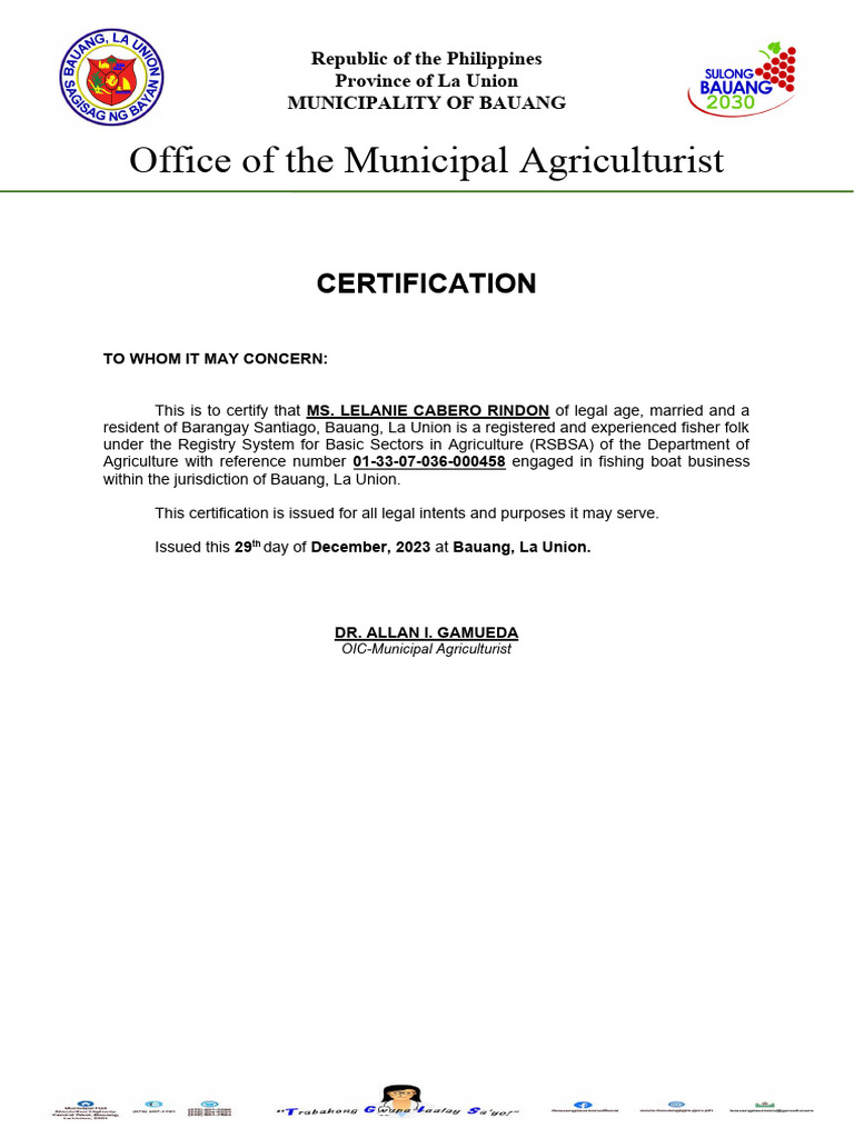 CERTIFICATION On Boat | PDF