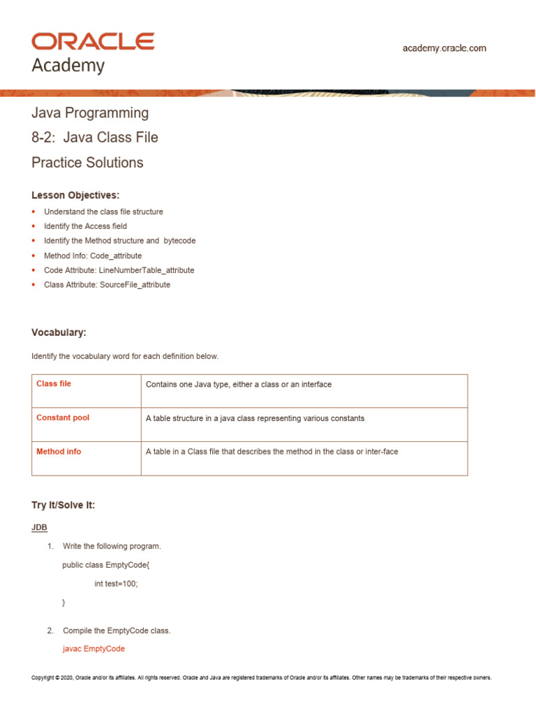 JP 8 2 Practice Solution | PDF | Java (Programming Language) | Class (Computer Programming)