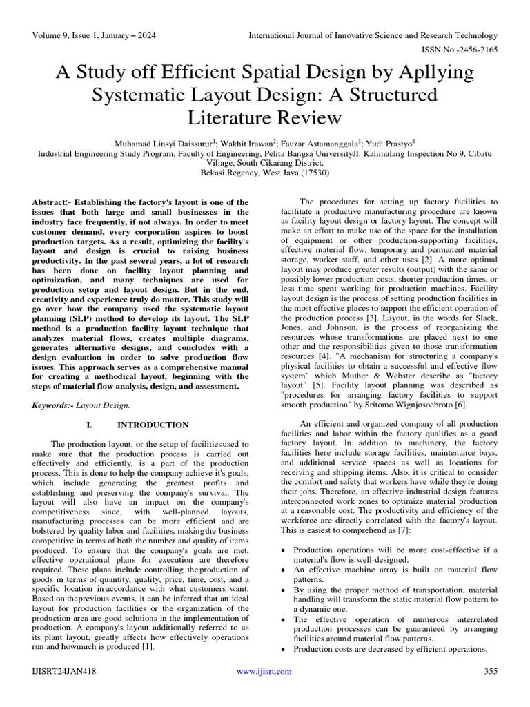 A Study Off Efficient Spatial Design by Apllying Systematic Layout ...