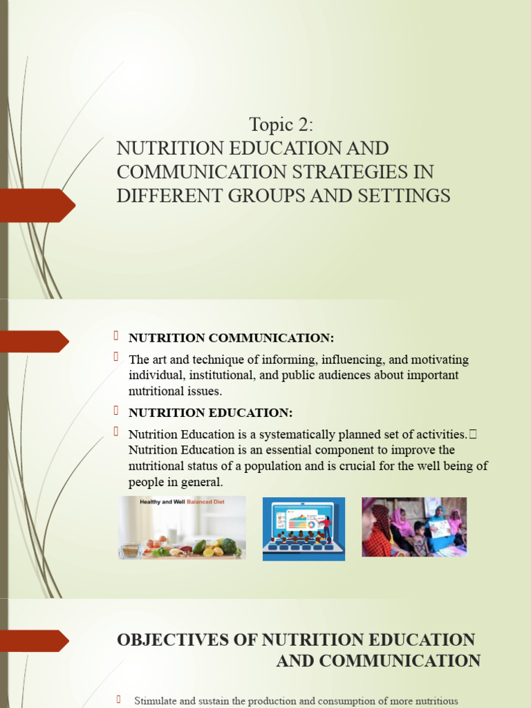 Nutrition Education Strategies Overview | PDF | Target Audience | Mass ...