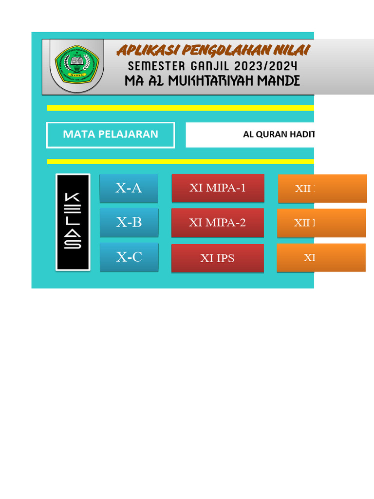 Qurdits Aplikasi Pengolahan Nilai SMT Ganjil 2324 | PDF