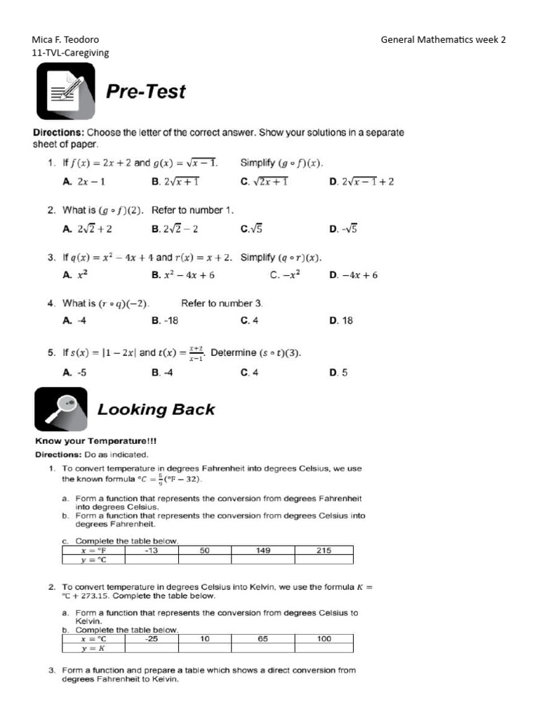 General Mathematics | PDF | Function (Mathematics) | Equations General Mathematics | PDF | Function (Mathematics) | Equations