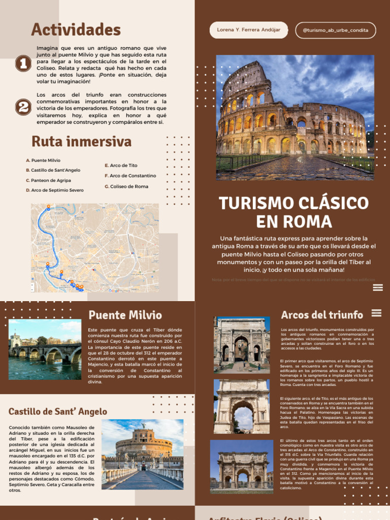 Díptico Arte Romano (Guía Turística) | PDF | Roma | Titus