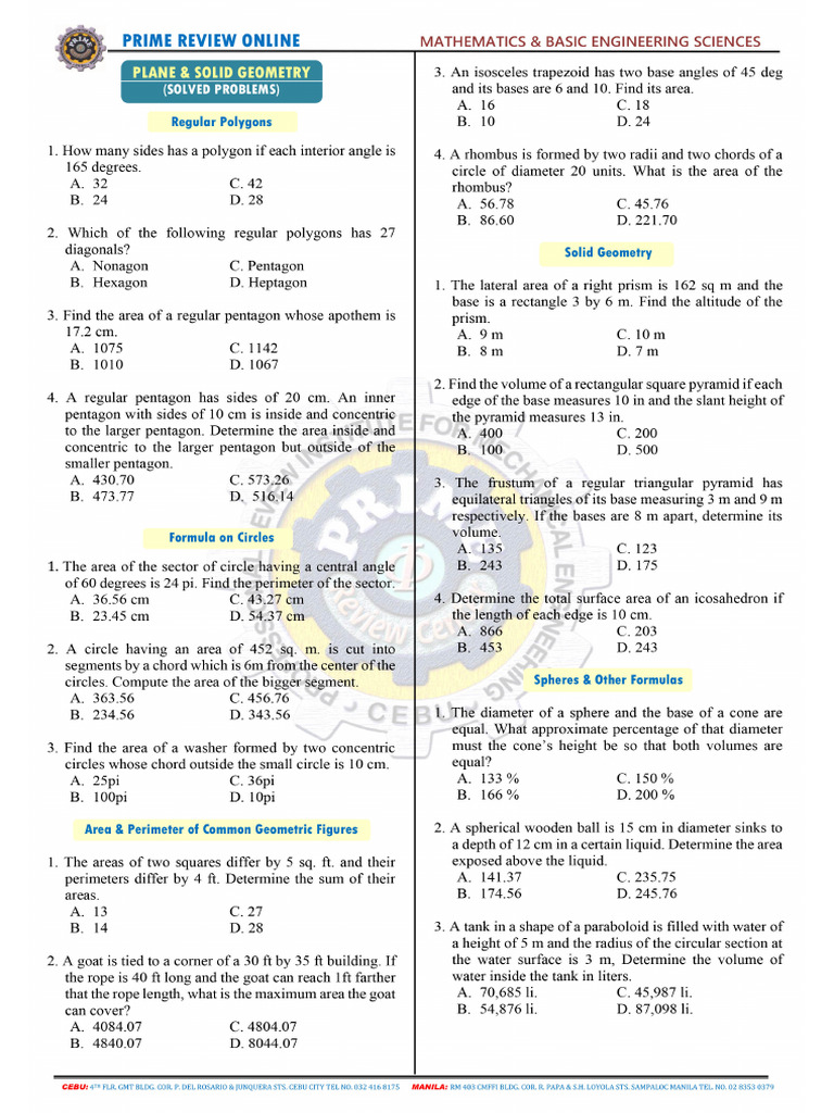 3 1 Plane-Solid-Geometry | PDF