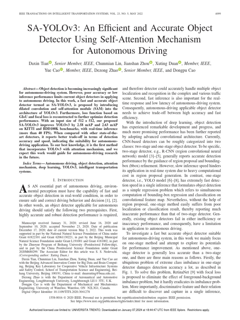 Self Attention Yolov3 | PDF | Applied Mathematics | Computing