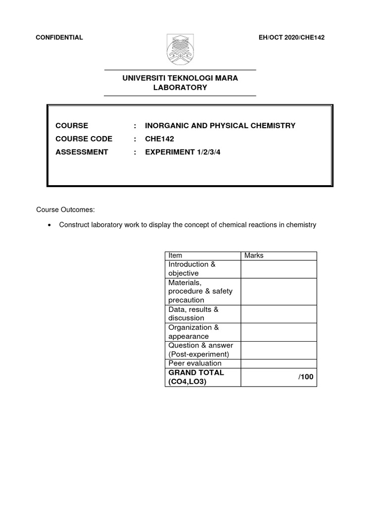 Lab Report Rate of Reaction - Group 4 | PDF | Chemical Reactions ...