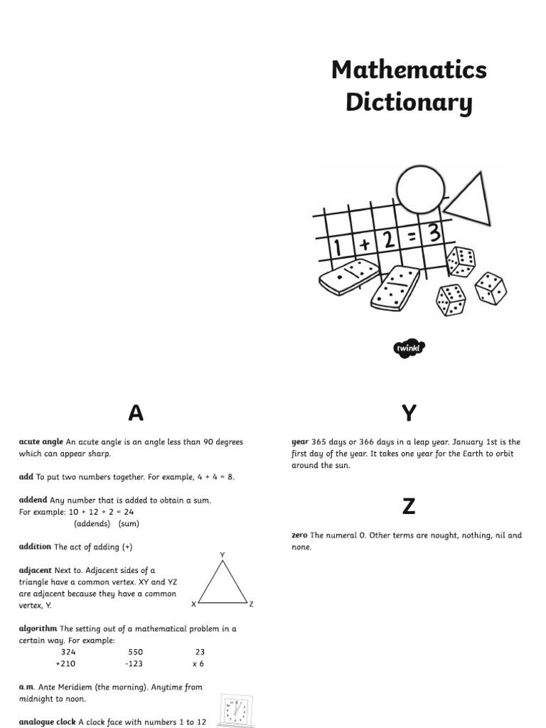 Theresa - Maths-Vocabulary-Booklet 3 | PDF | Rectangle | Length
