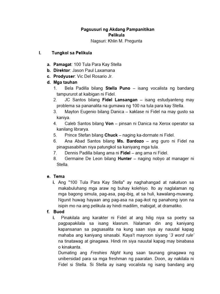 Pagsusuri NG Panitikan - Pre | PDF