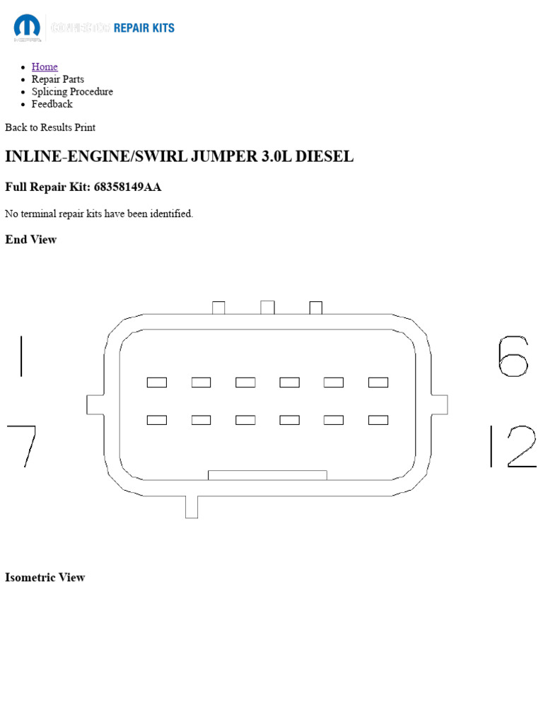Mopar Connection Repair Kit | PDF