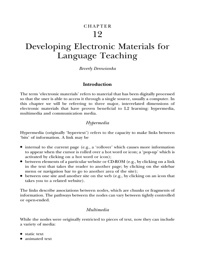 Developing Electronic Materials | PDF | Reading Comprehension | Second ...