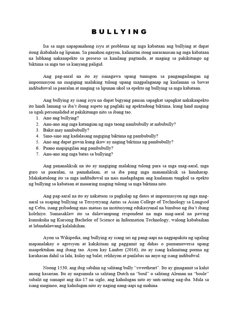 BULLYING | PDF