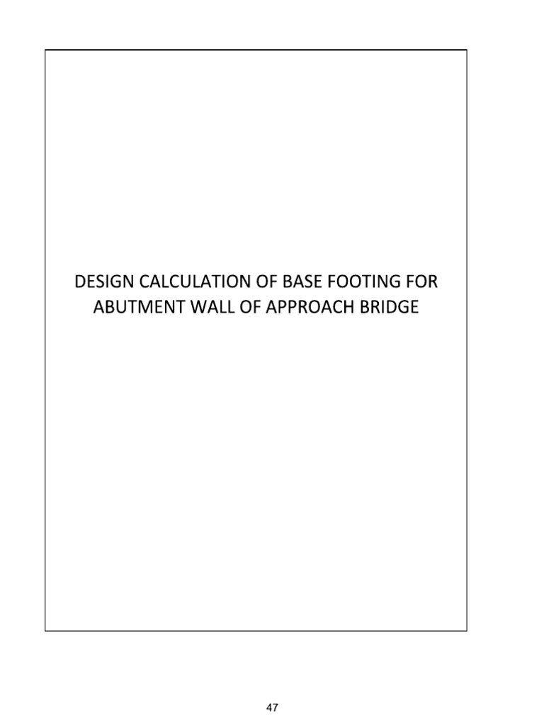 Abutment Design Sheet Format | PDF