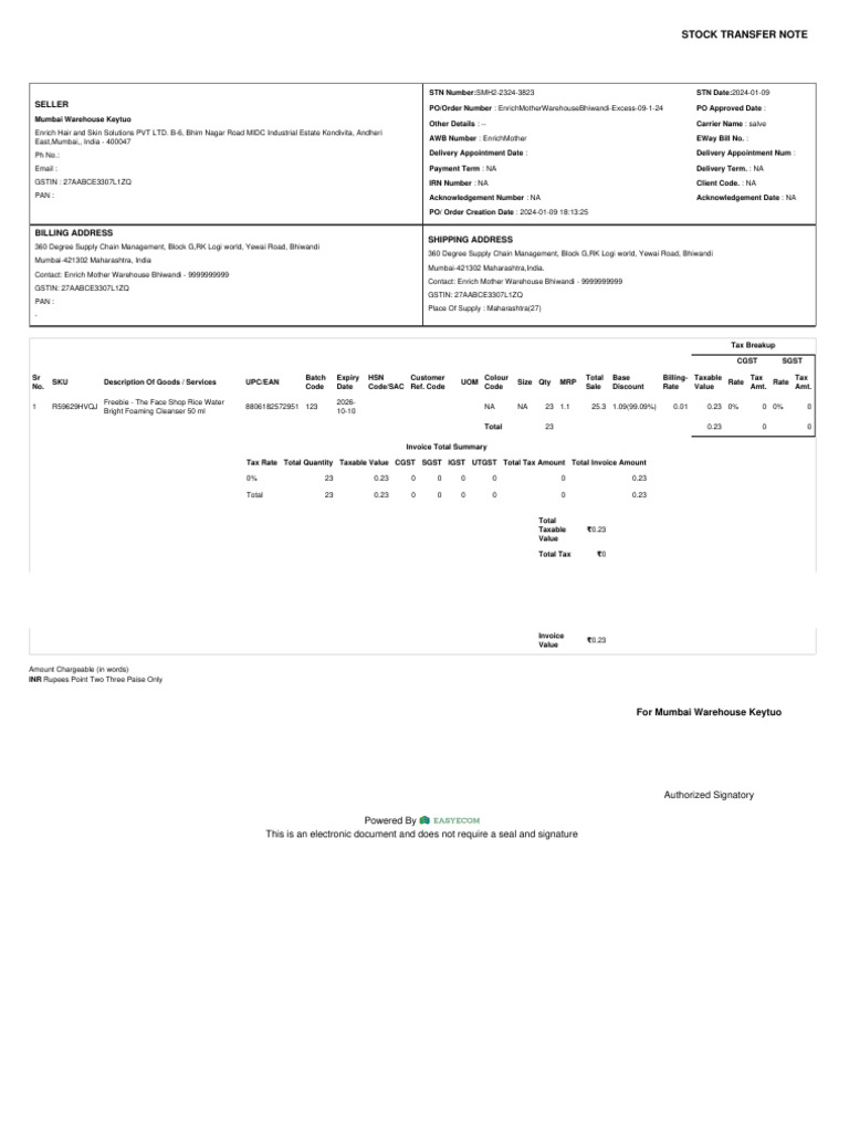 GRN Document | PDF | Invoice | Economies