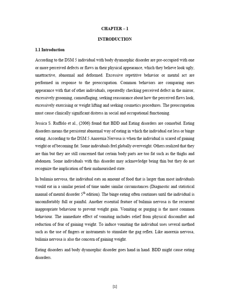 Body Dysmorphia and Eating Disorder - 071739 | PDF | Eating Disorder ...