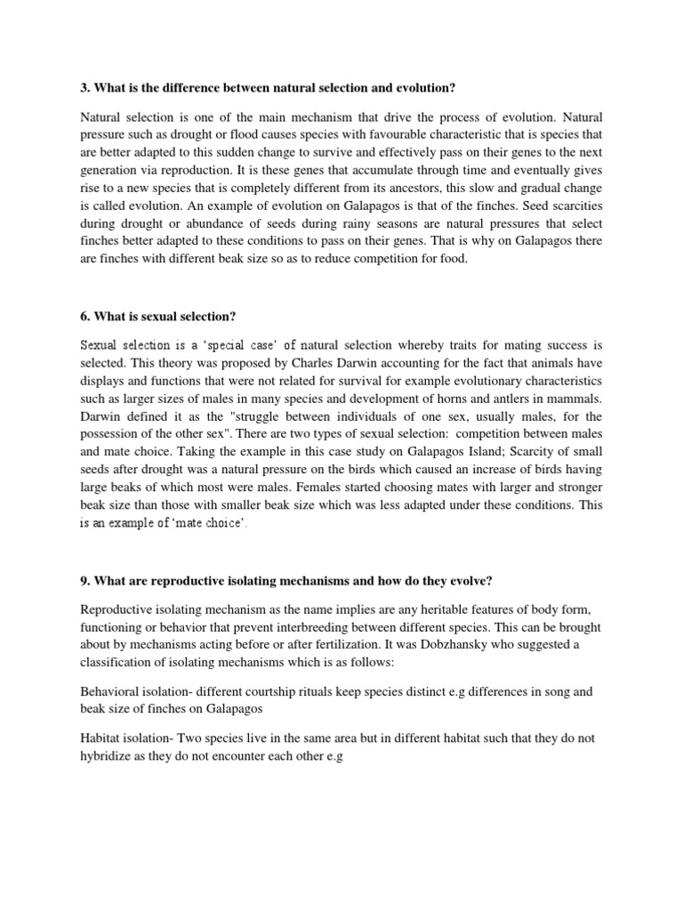 Galapagos Case Study | PDF | Natural Selection | Hybrid (Biology)