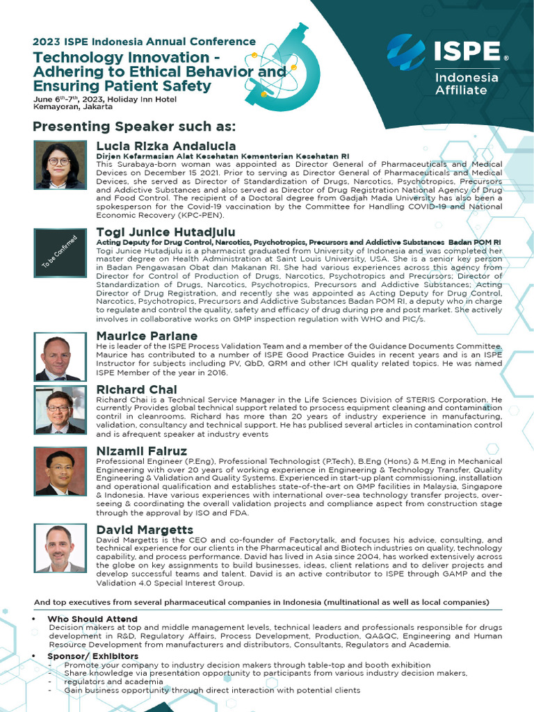 10 Flyer Speaker ISPE 2023-22052023 | PDF | Drugs | Indonesian Rupiah