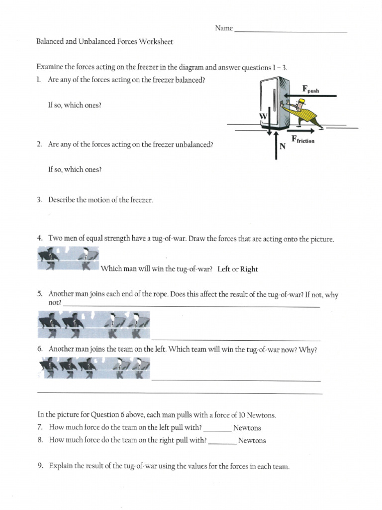 Intro To Forces Packet (1) - 1-2 | PDF