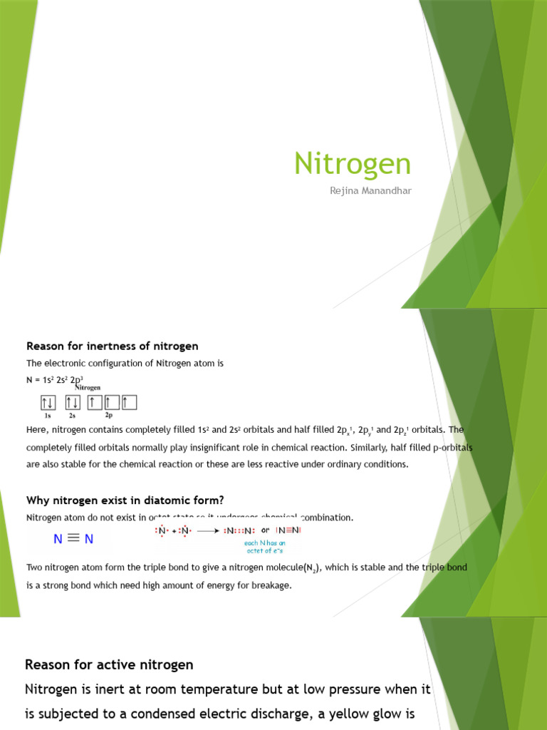 Nitrogen | Download Free PDF | Nitrogen | Nitric Acid