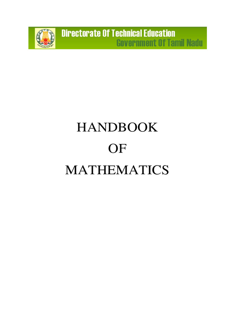Mathematics Handbook Overview | PDF