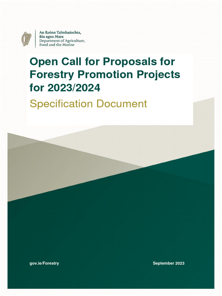 Open Call For Proposals For Forestry Promotion Projects For 2023/2024 ...