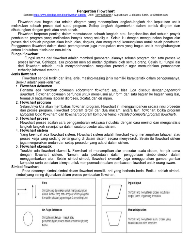 Jenis dan Fungsi Flowchart | PDF | Komputer