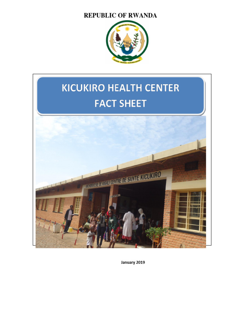 Kicukiro HC Fact Sheet | PDF | Health Professional | Health Economics
