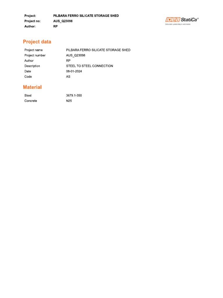 Beam and Brace Connection in IDEA STATICA | PDF