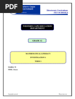 Worksheet 4 Numeric and Geometric Patterns Grade 8 Maths | PDF ...