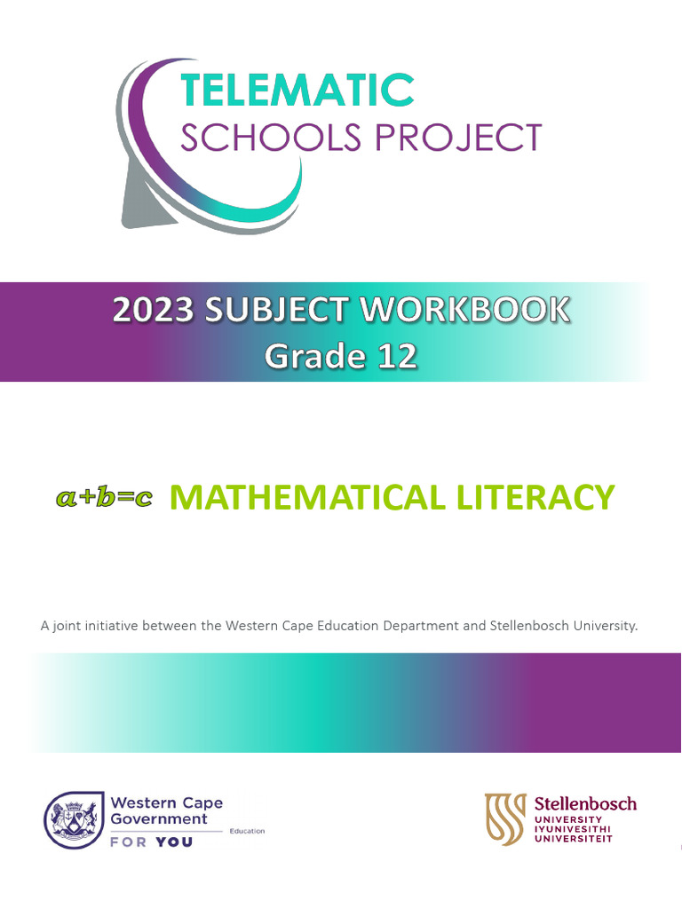 Grade 12 Mathematical Literacy Workbook | PDF | Area | Circle