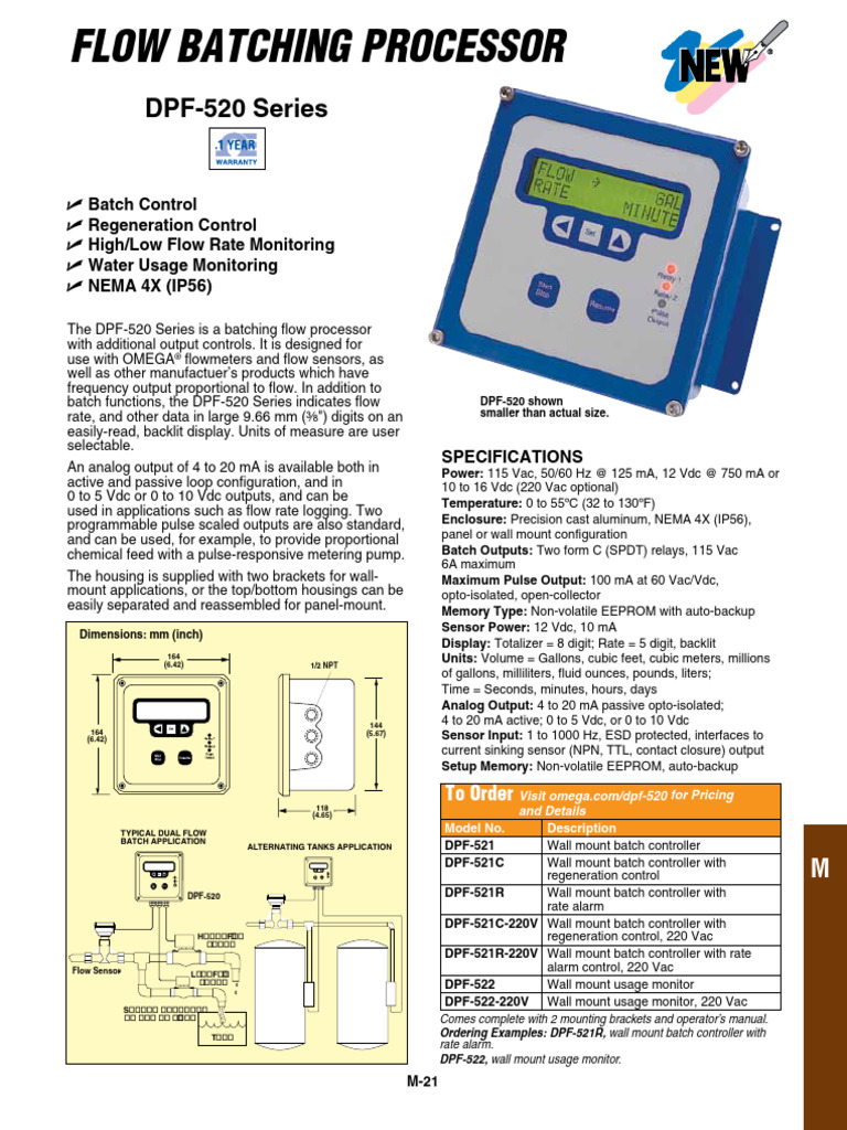 DPF-520 | PDF | Flow Measurement | Alternating Current