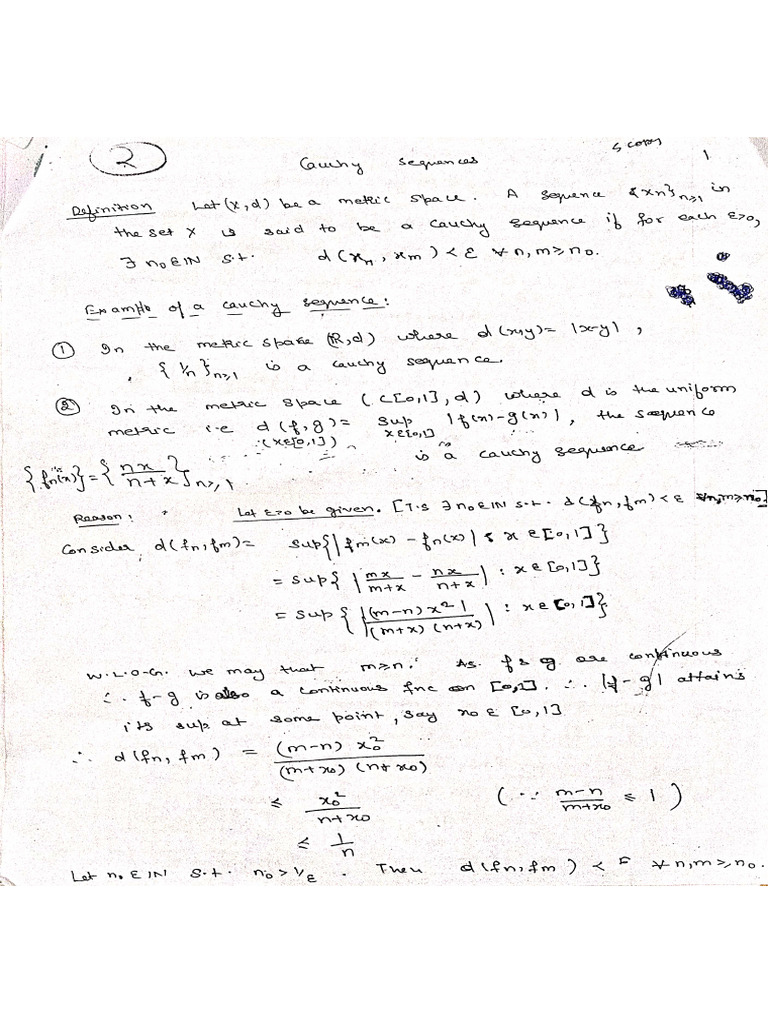 Cauchy Sequence | PDF Cauchy Sequence | PDF