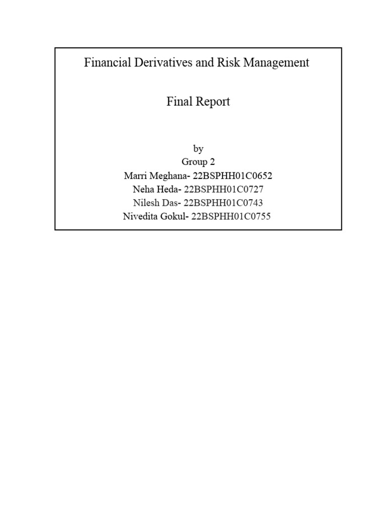 Group 2 Final Report | PDF | Option (Finance) | Put Option