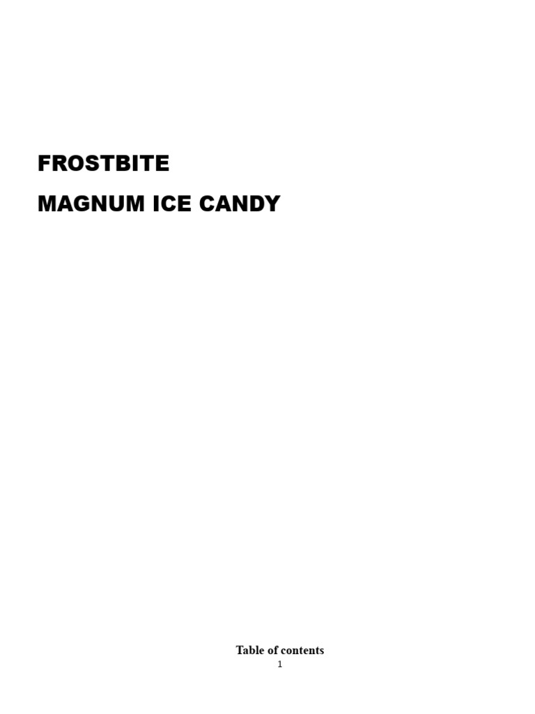 Frostbite | PDF | Brand | Risk