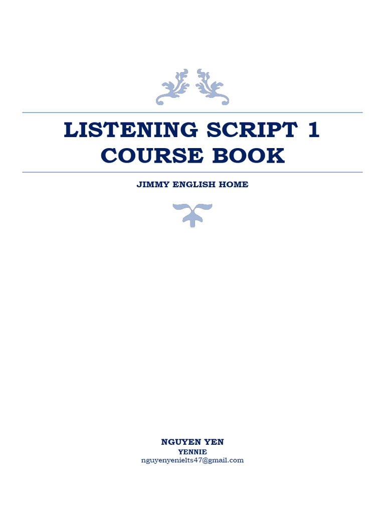 Listening Script Part 1 Course Book | PDF