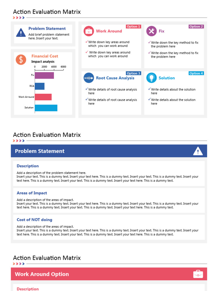 02 Action Evaluation Matrix Powerpoint Template 16x9 | PDF | Applied ...
