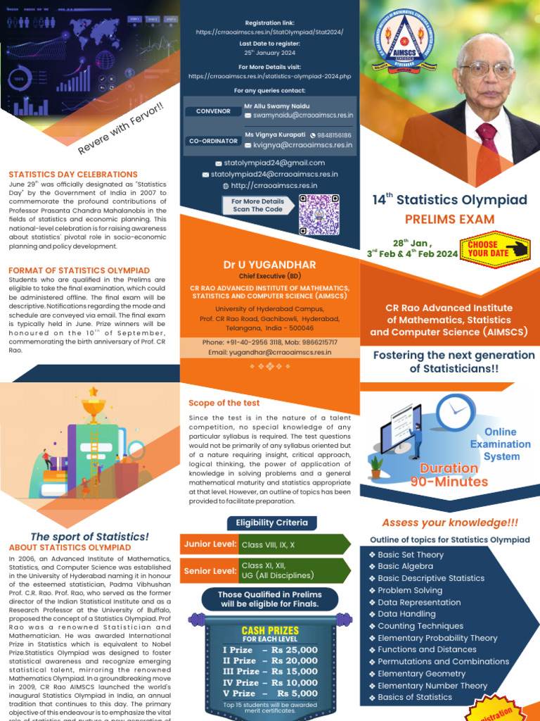 Stat Olympiad - Brochure | PDF | Statistics | Mathematics