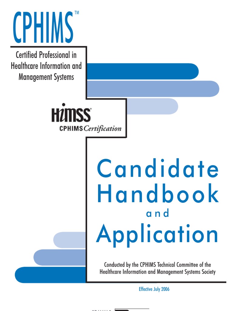 CPHIMS Candidate Handbook | PDF | Data Analysis | Identity Document