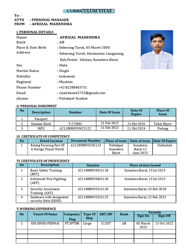 CV Pelayaran | PDF | Shipping | Water Transport
