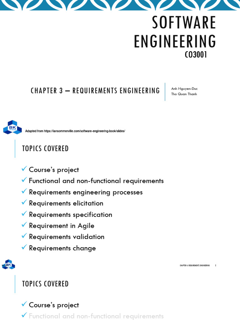 03 - Ch3 - 4 Requirements Engineering - 2023 | PDF | Use Case | Specification (Technical Standard)